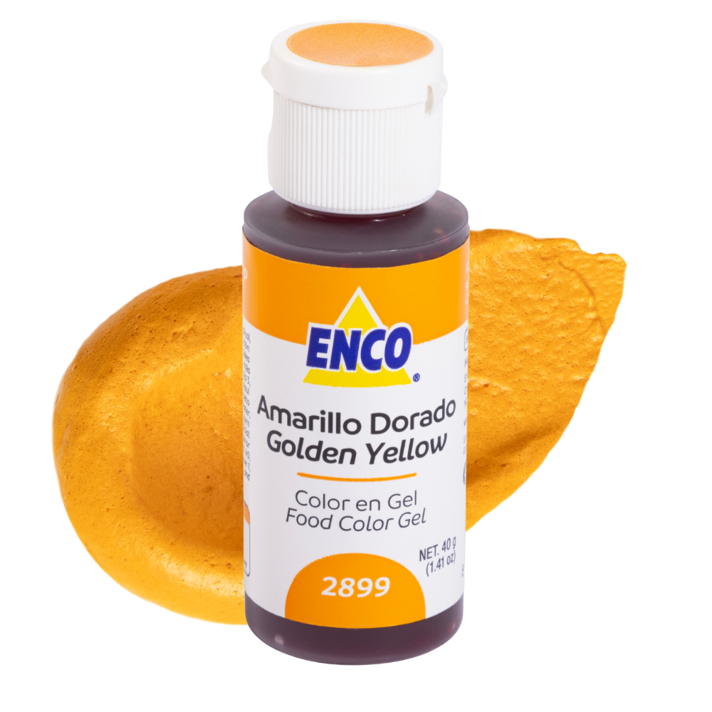 COLOR AMARILLO DORADO EN GEL 2899 (40G) – ENCO Menudeo
