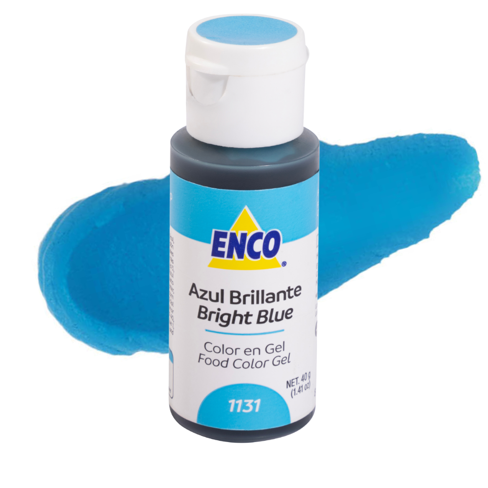 COLOR AZUL BRILLANTE EN GEL 1131 (40G) – ENCO Menudeo
