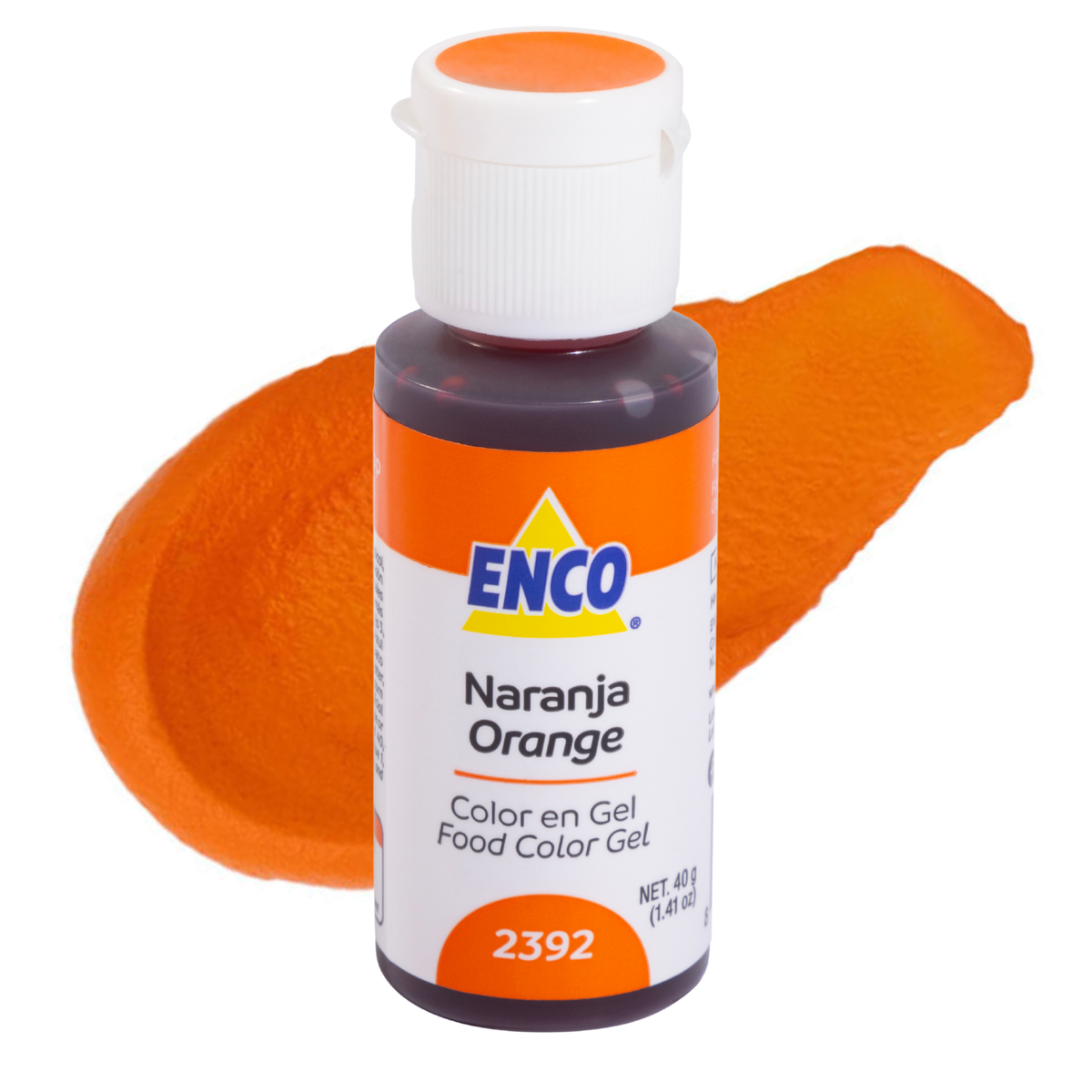 COLOR NARANJA EN GEL 2392 (40G) – ENCO Menudeo